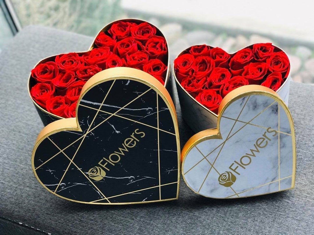 Premium Quality European Style Flower Heart Shaped Box - Etsy