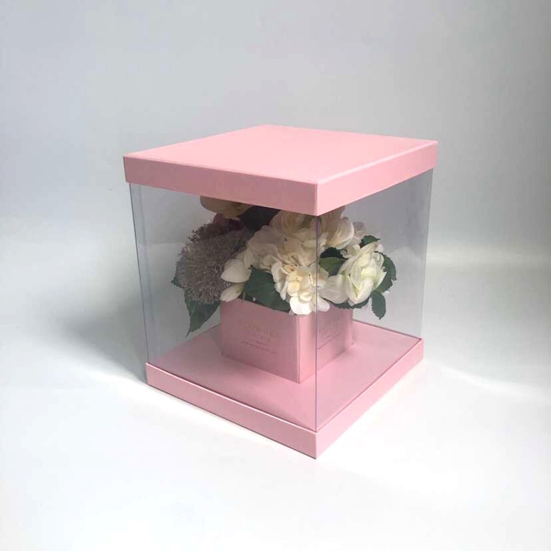 Square Flower Gift Box, 9.8 X 9.8 X 11, Pink W9777 - Etsy