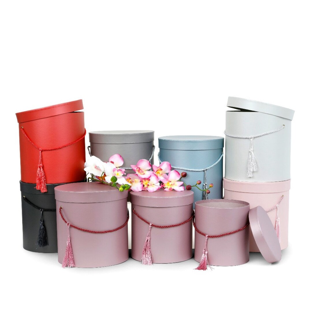Premium Quality European Style Flower Box With Tassel , Set of 3 for ...