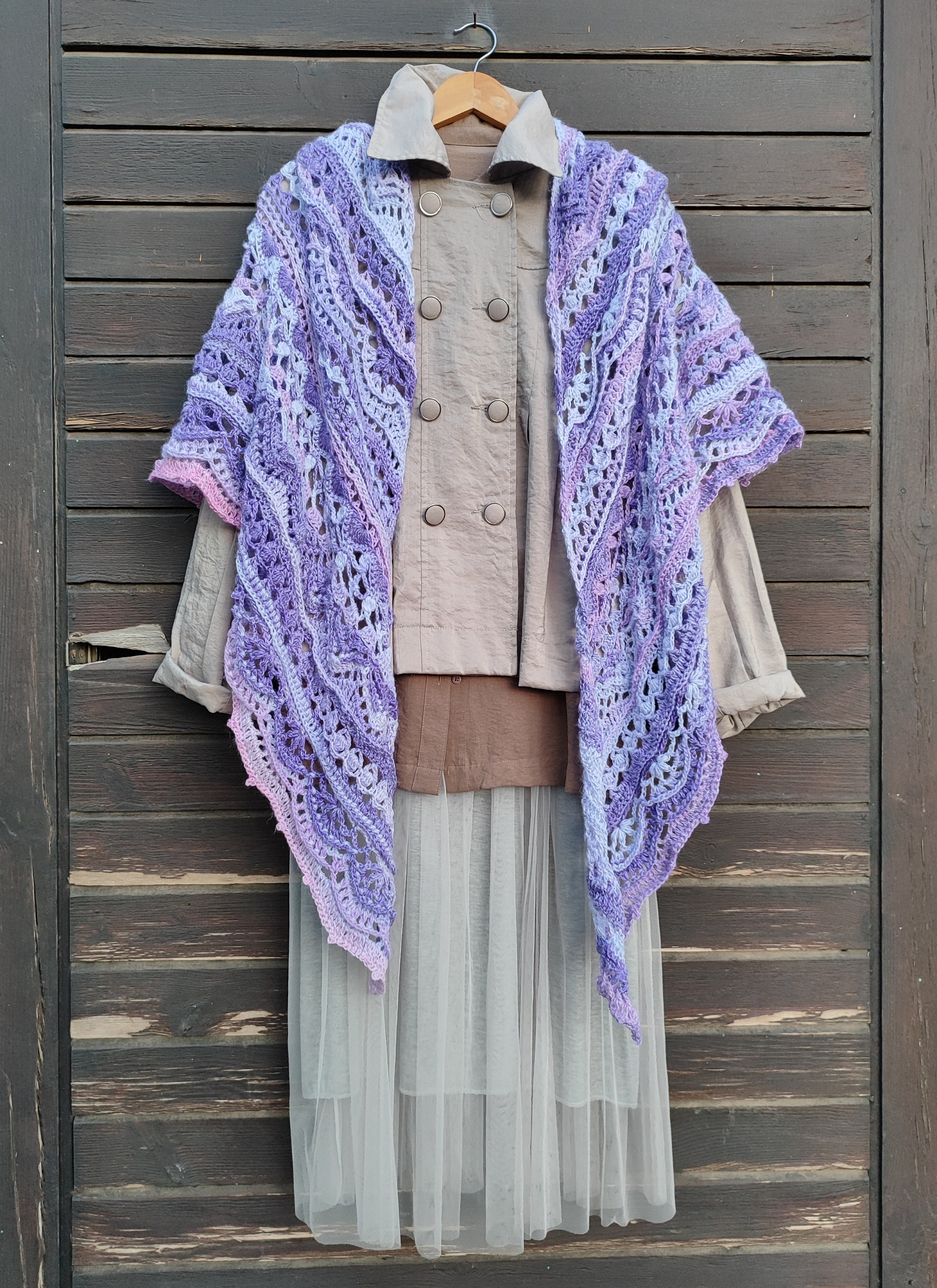 Bridal Boho Crochet Shawl Handmade Elegant Shawl Stunning Multicolor ...