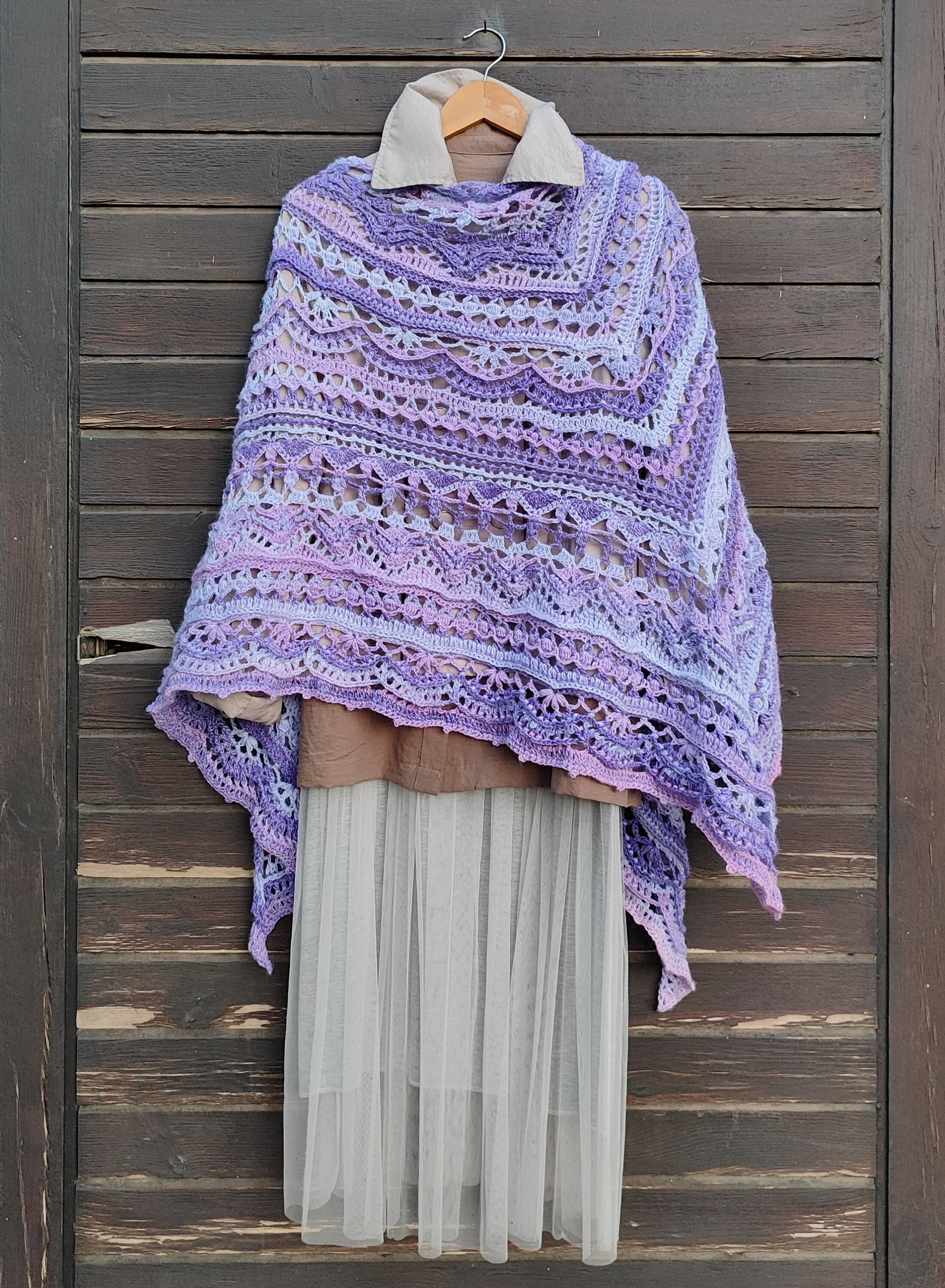 Bridal Boho Crochet Shawl Handmade Elegant Shawl Stunning Multicolor ...