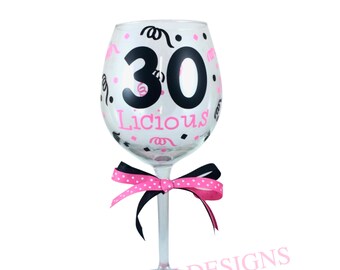 30th Birthday Glass - Etsy