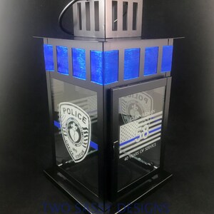 Thin Blue Line Lantern, Police Officer Gift, Police Retirement, Police ...