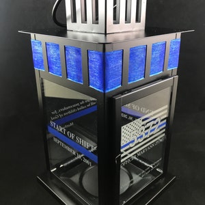 Thin Blue Line Lantern, Police Officer Gift, Police Retirement, Police ...