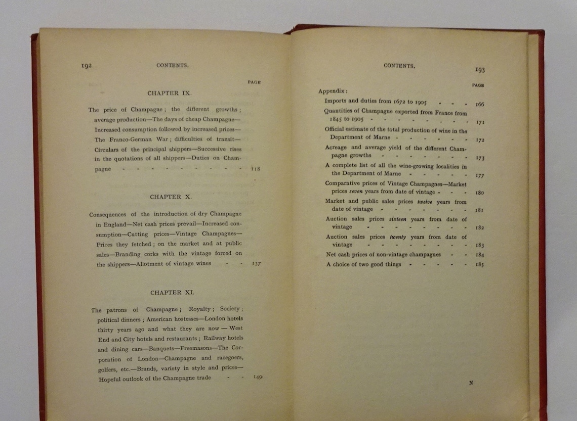 1905 ANDRE SIMON - History of the Champagne Trade in England, 1st ...