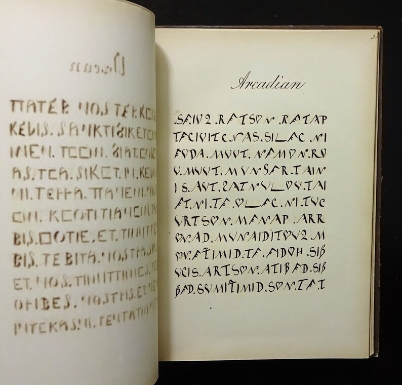 1860's THE LORD'S PRAYER Handwritten in 112 Different Languages ...