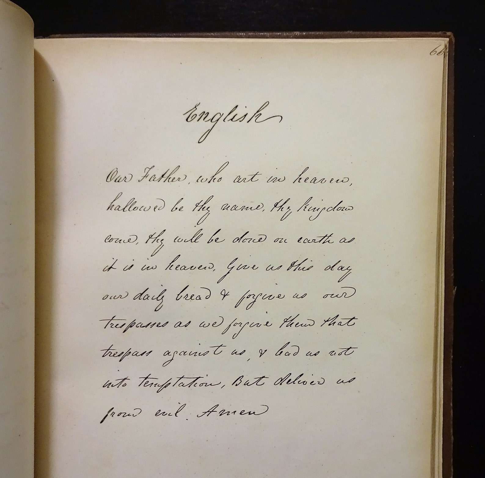 1860's THE LORD'S PRAYER Handwritten in 112 Different Languages ...