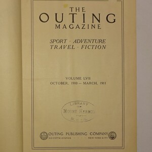 1910-11 the Outing Magazine, Bound Volume of 6 Issues, Football WALTER ...
