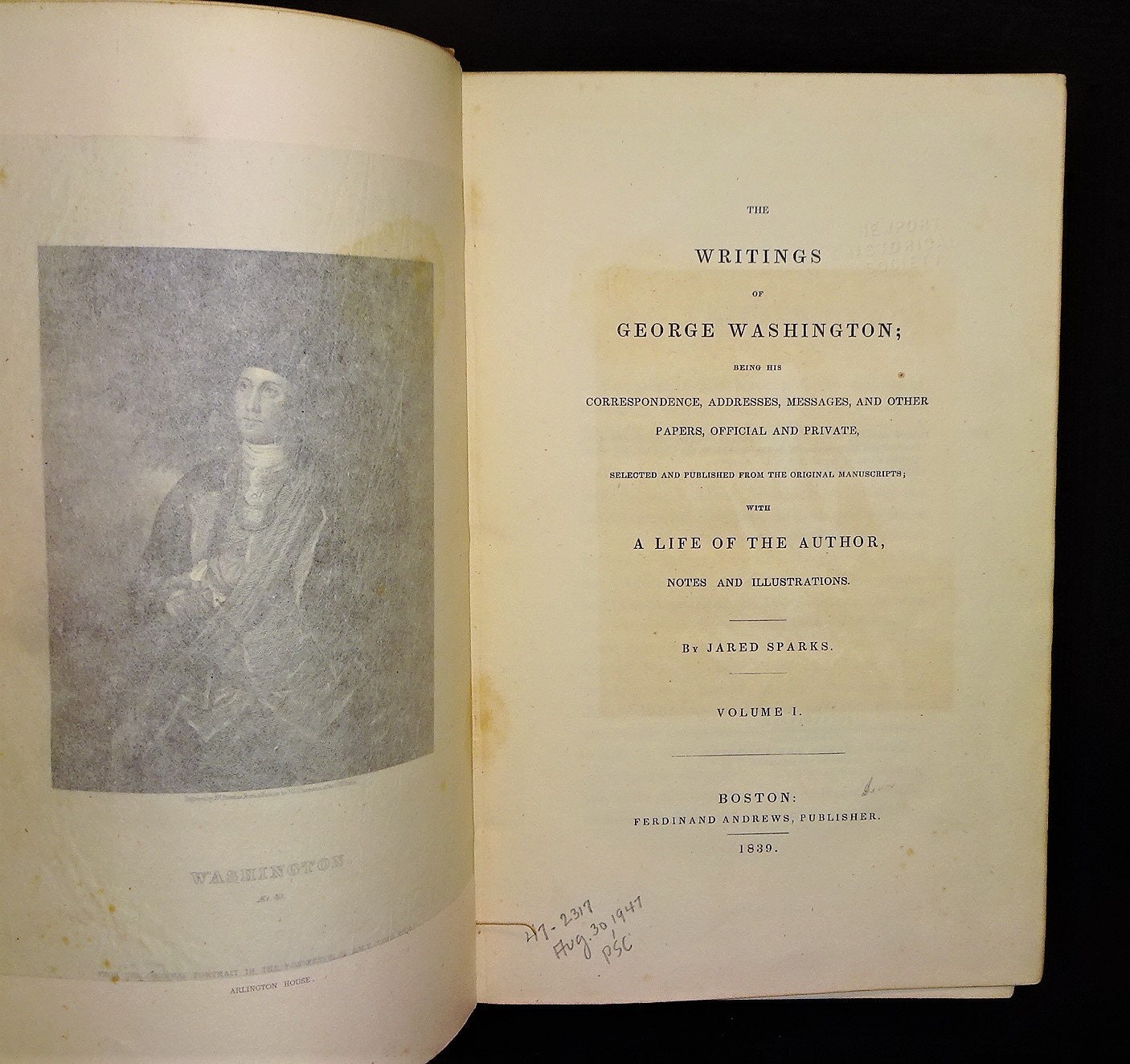 1839 the Writings of GEORGE WASHINGTON by Jared Sparks - Etsy