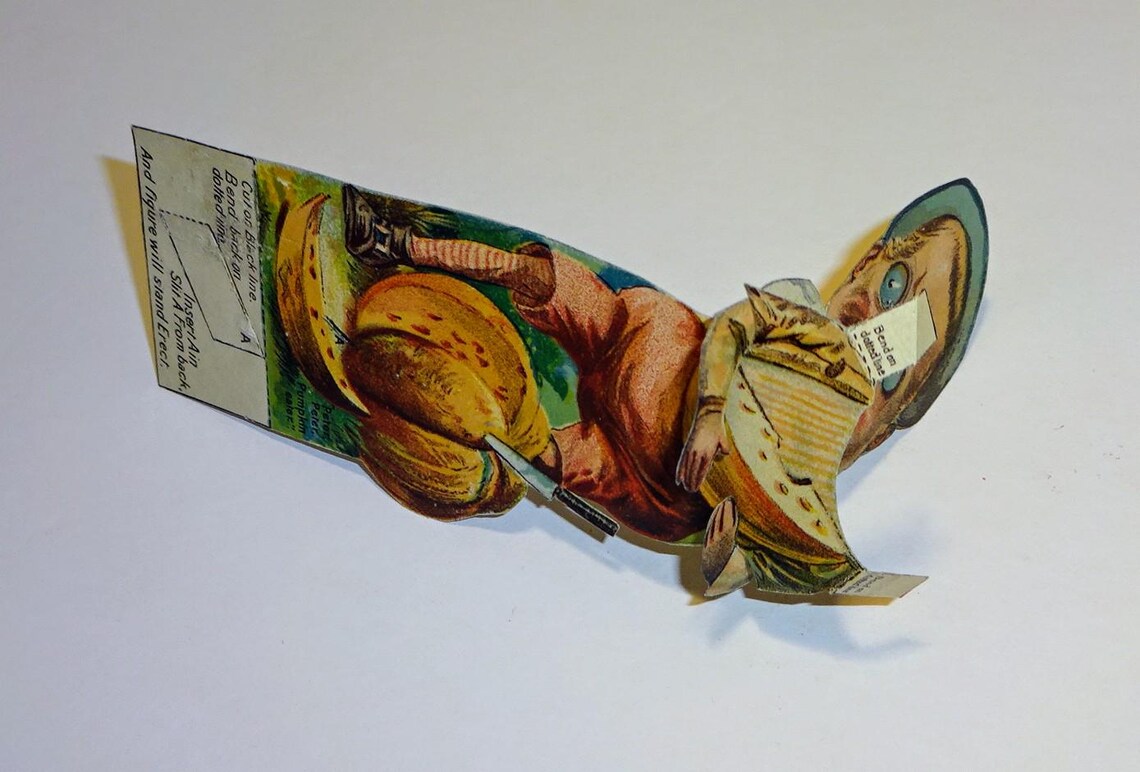 1880's Peter Peter Pumpkin Eater Antique Stand-up Die Cut, Halloween ...