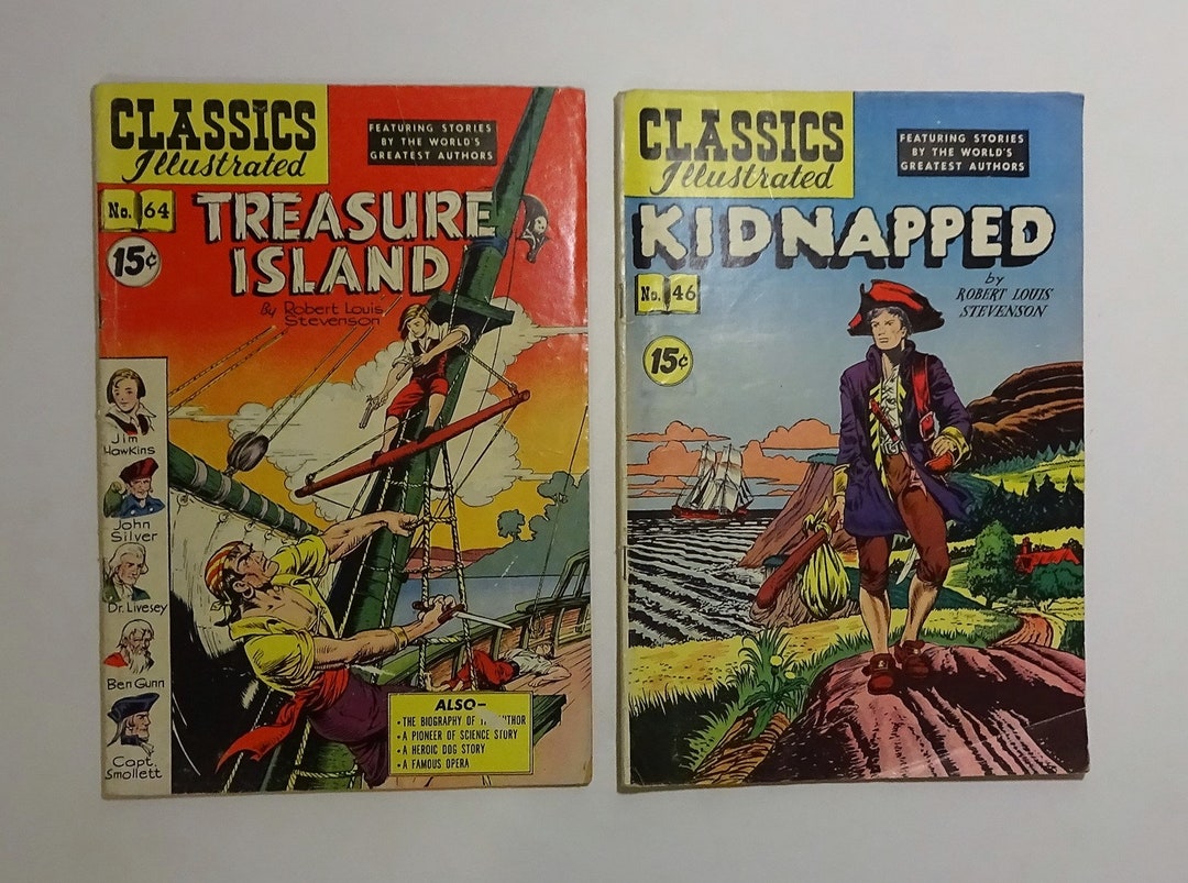 1940's ROBERT LOUIS STEVENSON Classics Illustrated - Treasure Island ...
