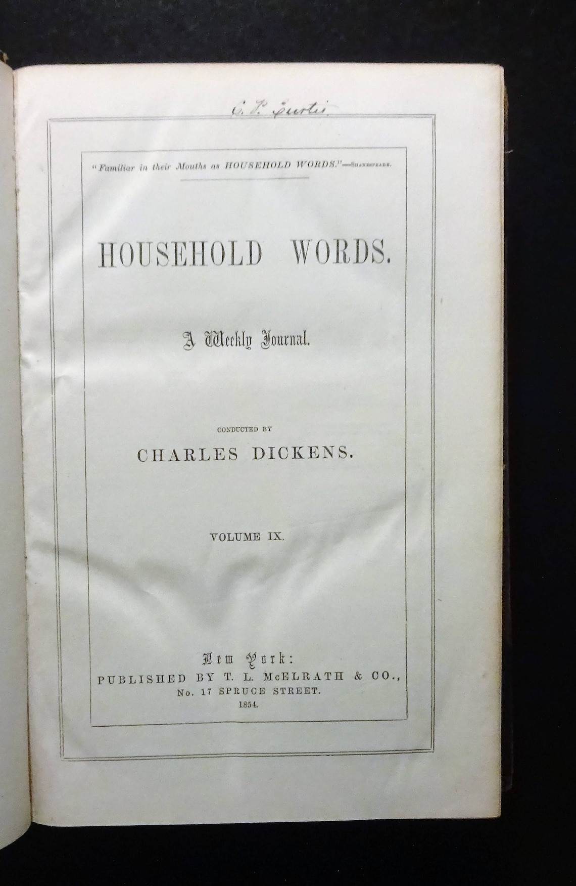 1850-1859 CHARLES DICKENS, Household Words 19 Vols, Hard Times 1854 1st ...