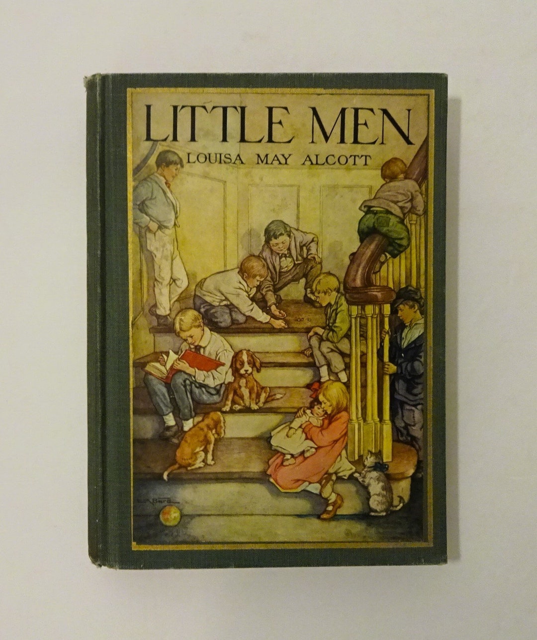 1928 LITTLE MEN by Louisa May Alcott, Color Plates, Black & White ...