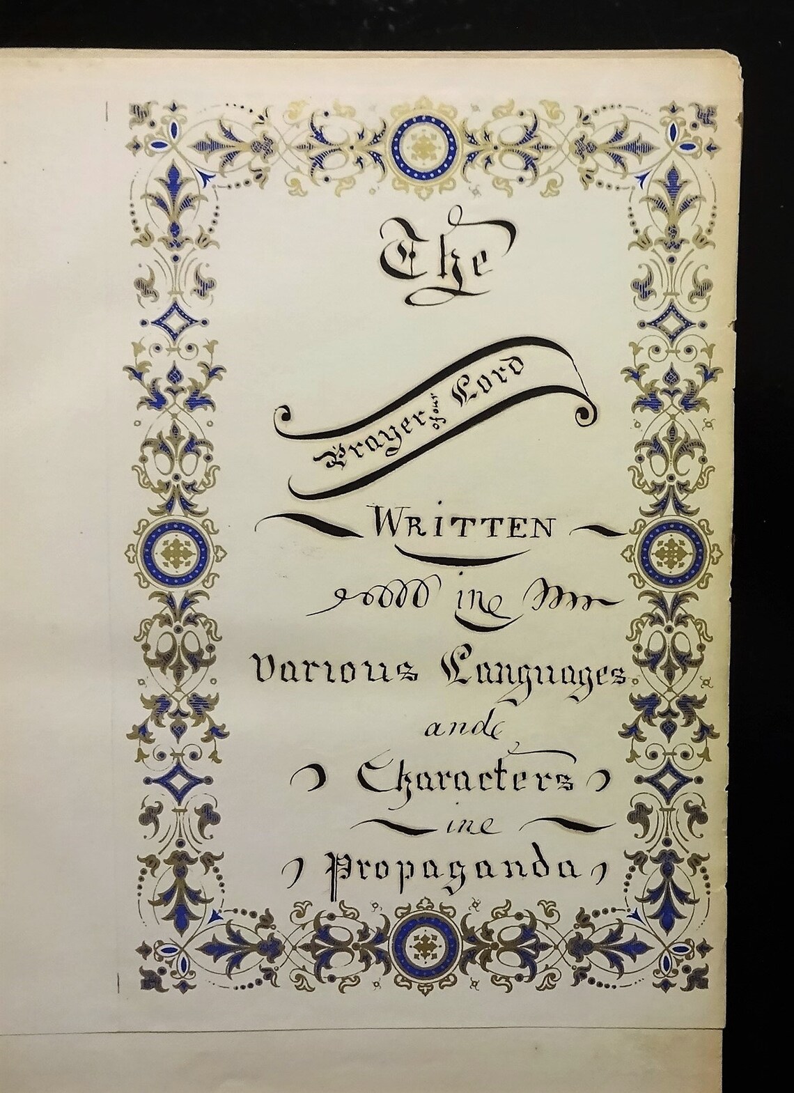 1860's THE LORD'S PRAYER Handwritten in 112 Different Languages ...