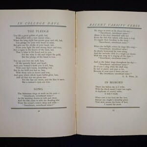 1901 in College Days - Recent Varsity Verse, 1st Edition, Poems of Yale ...