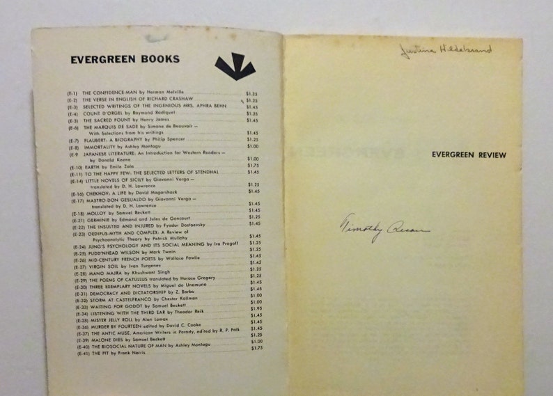 1957 Evergreen Review, No.'s 1 2 3 4 - First Four Issues, JACK KEROUAC ...