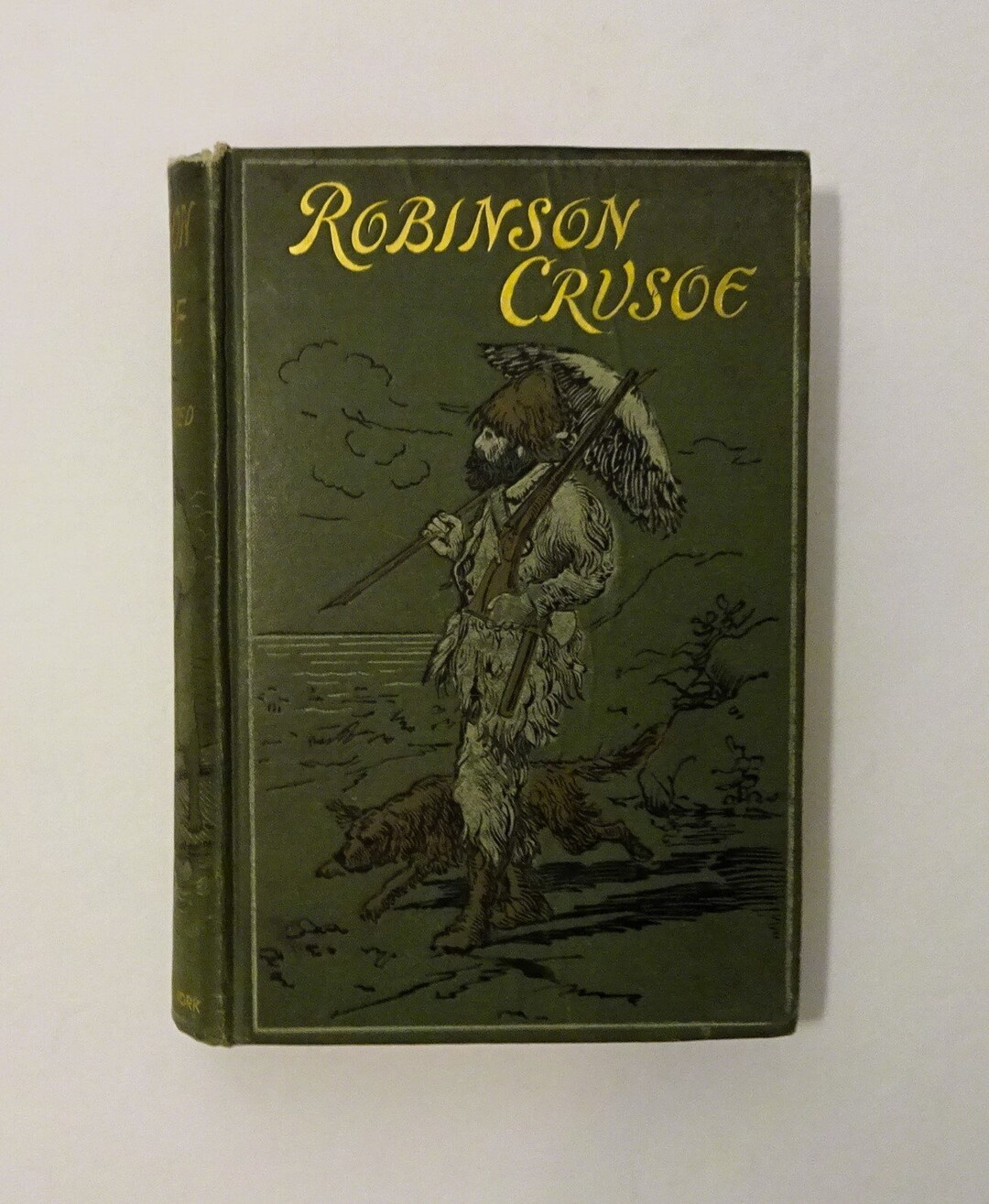 1890's ROBINSON CRUSOE by Daniel Defoe, Color Chromolithograph Plates ...