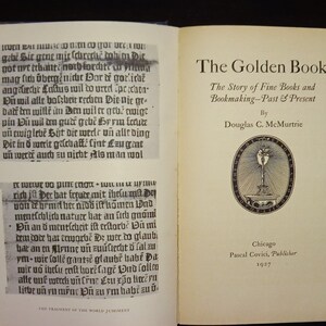 1927 THE GOLDEN BOOK - the Story of Fine Books and Bookmaking Past and ...