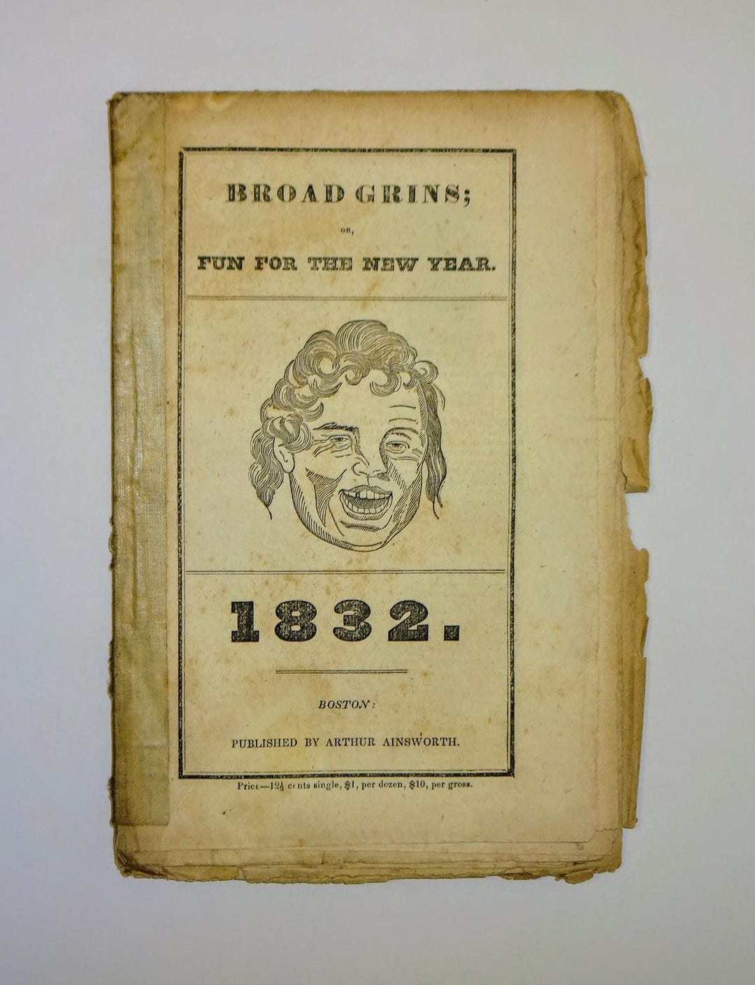 1832 BROAD GRINS Fun for the New Year, Illustrated Humor Almanac - Etsy