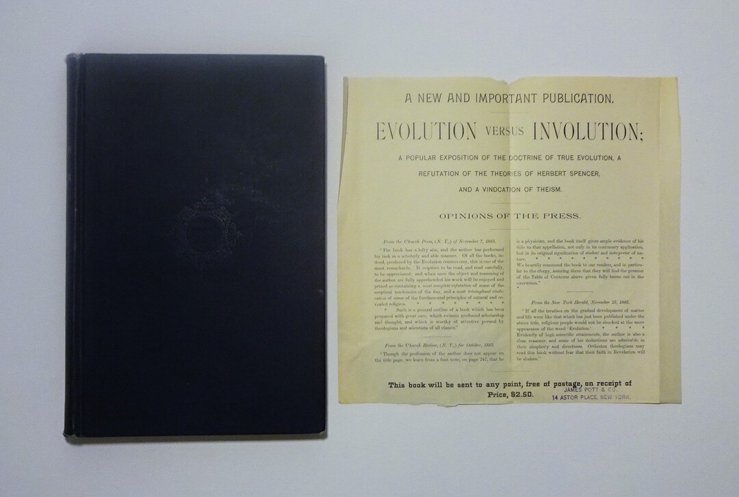 1885 EVOLUTION VERSUS INVOLUTION by Arze Rred, 1st Edition, Illustrated ...