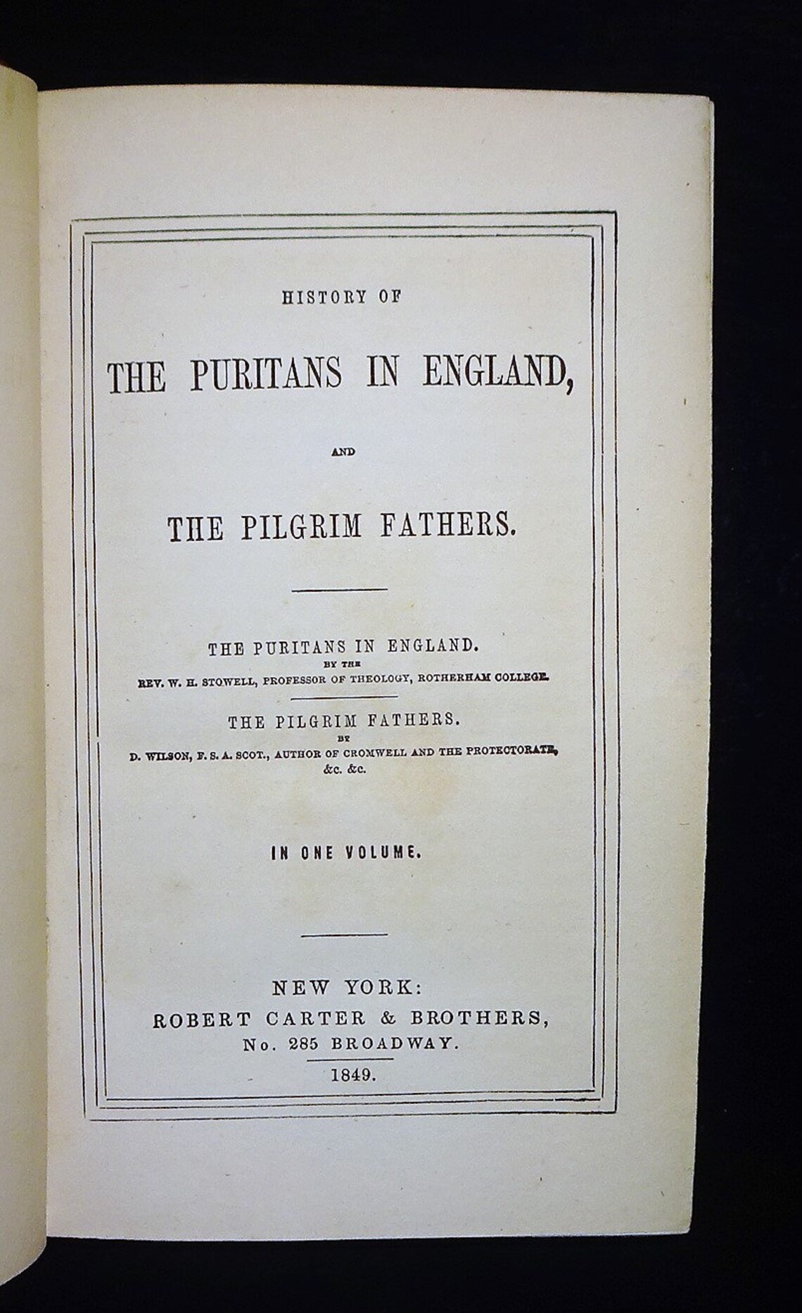 1849 History of the PURITANS IN ENGLAND and the Pilgrim - Etsy