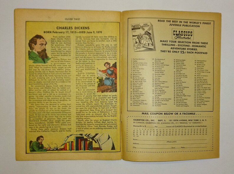 1940's CHARLES DICKENS Classics Illustrated - David Copperfield ...