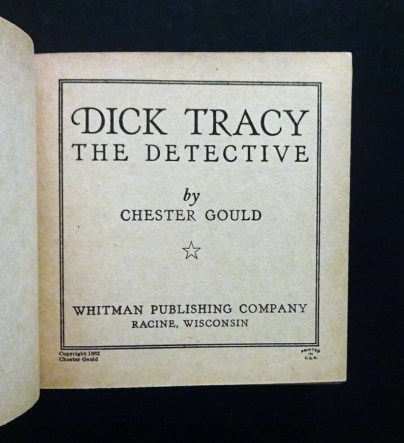 1932 the Adventures of DICK TRACY Detective #707 - 1st Edition, First ...