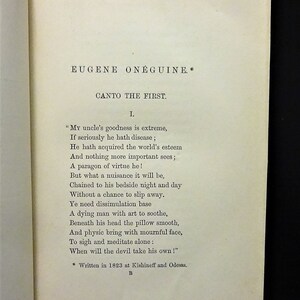 1881 Eugene Oneguine - A Romance of Russian Life in Verse by ALEXANDER ...