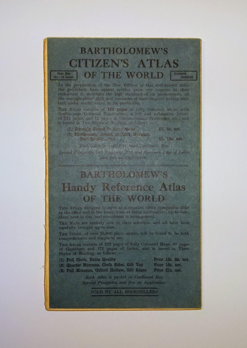 1900's NORTH AMERICA MAP by John Bartholomew & Son, Large 37" X 29 ...