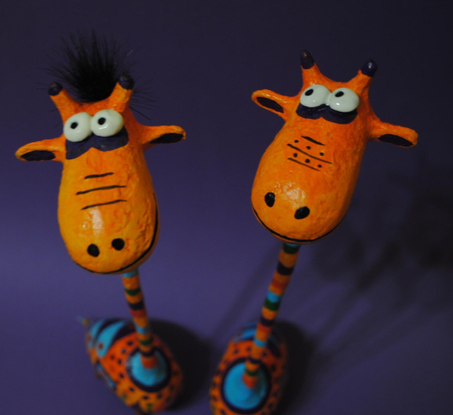 Giraffe paper mache sculpture giraffe statuette gift | Etsy