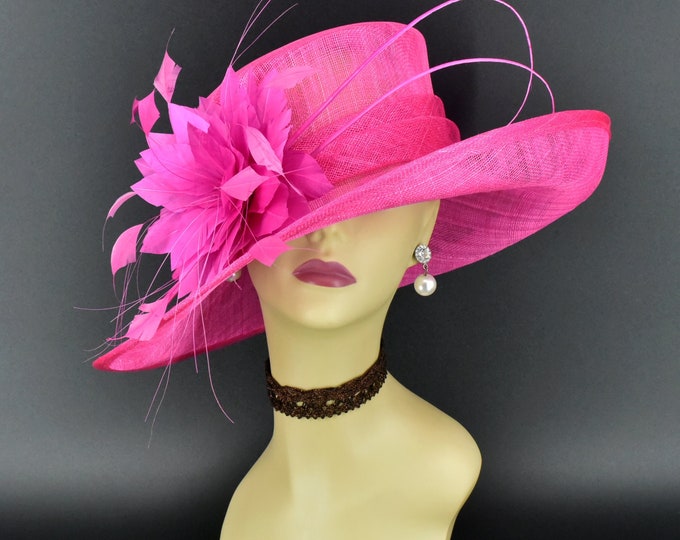 Pink Organza Hat /kentucky Derby Hat /easter Hat/ Church Hat /tea Party ...
