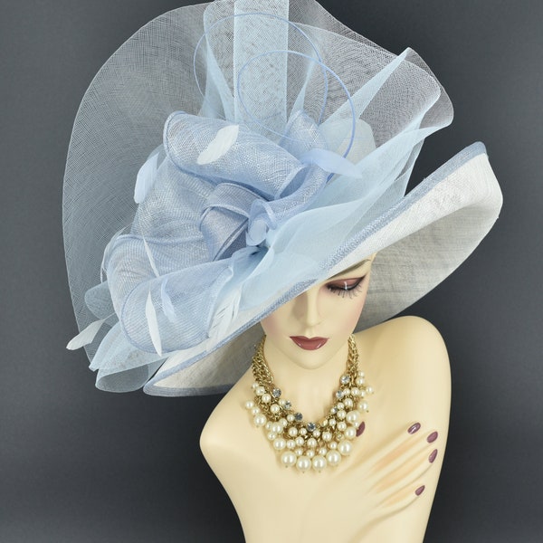 Light Blue Derby Hat - Etsy