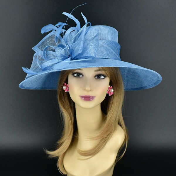 Blue Derby Hat - Etsy