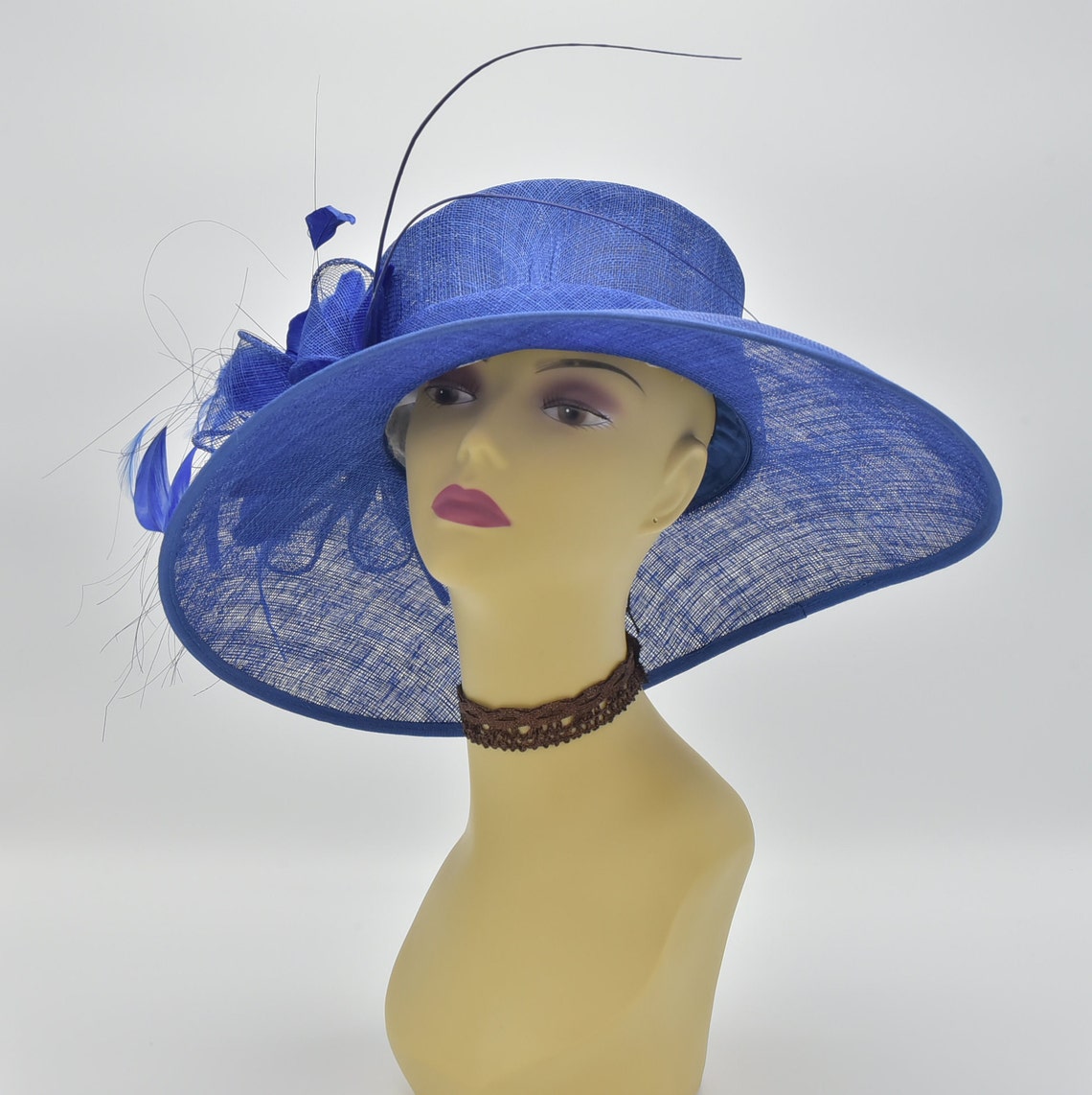 M97 Royal Blue kentucky Derby Hat Church Hat Wedding Hat - Etsy