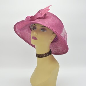 M91( Red Violet )kentucky Derby Hat, Church Hat, Wedding Hat, Easter ...