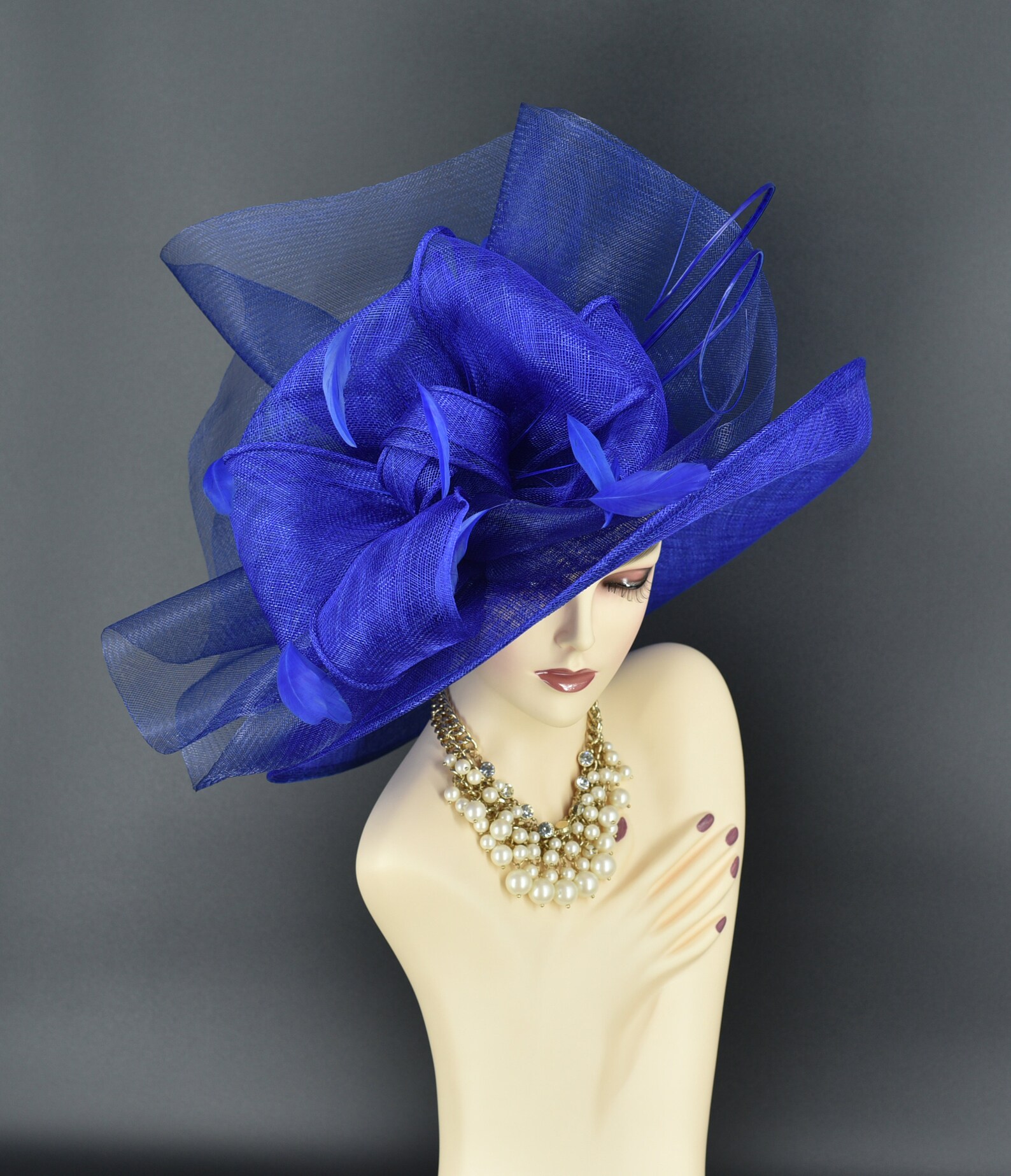 M22020 Royal Blue Hatkentucky Derby Hat Wedding Hat Royal - Etsy