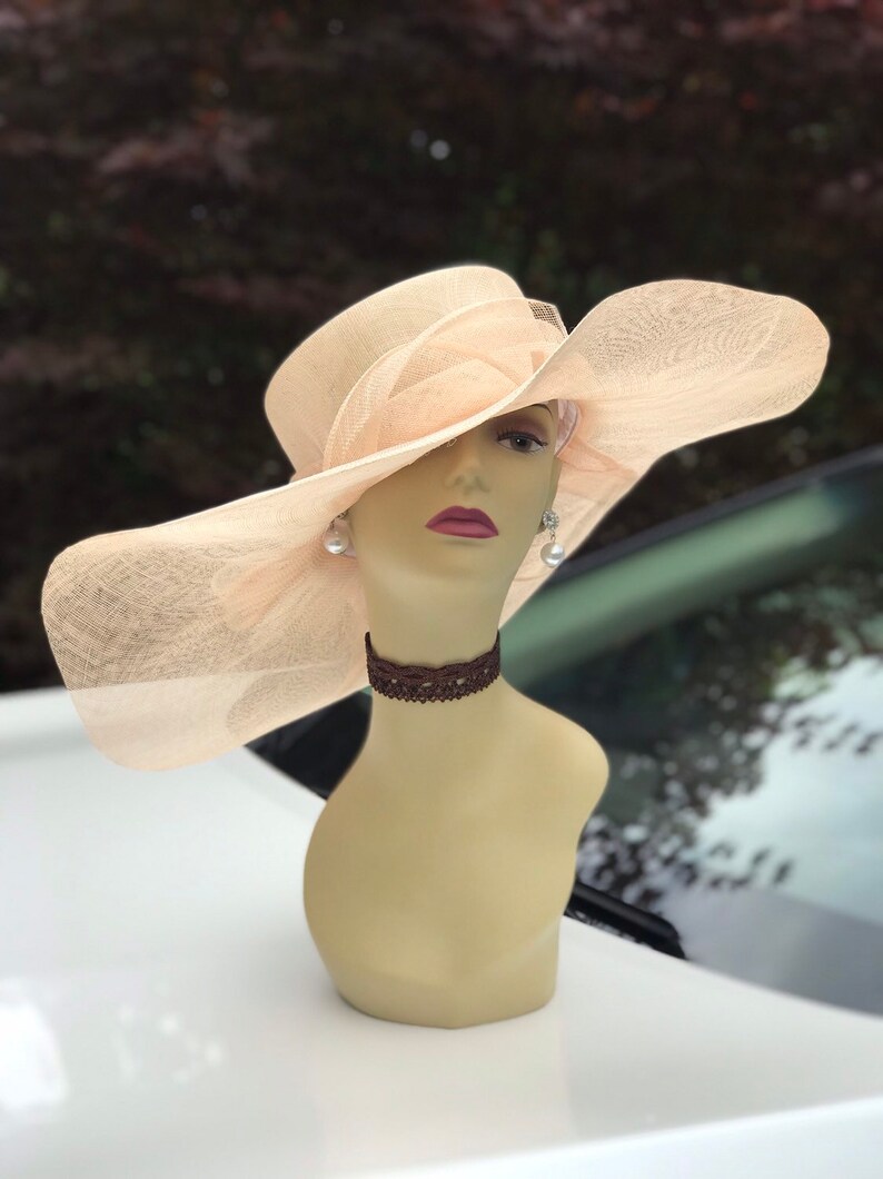 M509 (hat Base + 2 Extra Ribbons) Kentucky Derby Hat Base, Church Hat ...