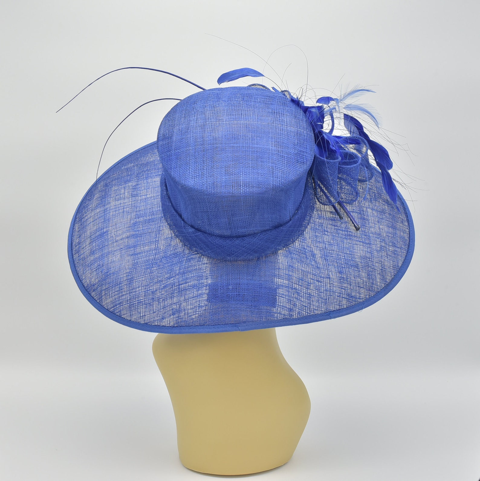 M97( Royal Blue )kentucky Derby Hat, Church Hat, Wedding Hat, Easter ...