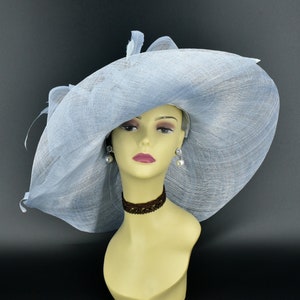 M22019 ( Powder Blue Hat ) Kentucky Derby Hat Church Hat Wedding Hat ...
