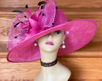 Fuschia Wedding Hat - Etsy