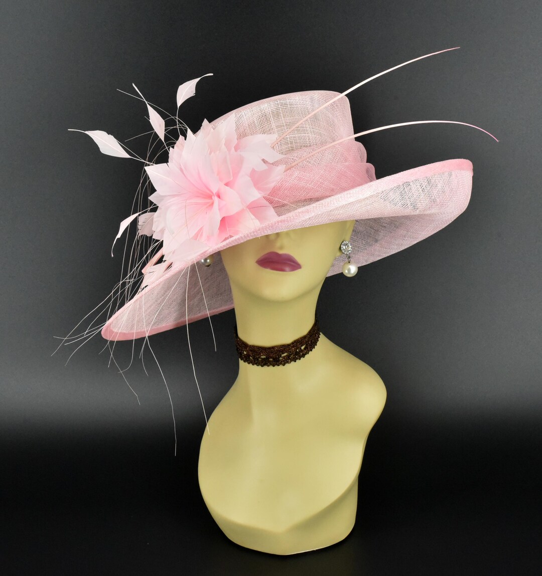 L17 ( Light Pink Hat ) Kentucky Derby Hat, Church Hat, Wedding Hat ...