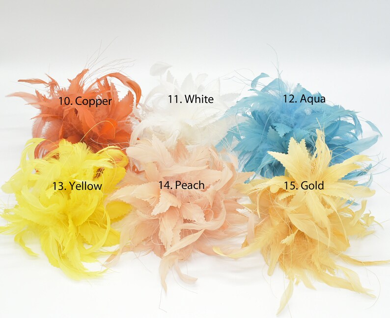 Millinery Feather Flowers Extra Stripped Coque Feathers for | Etsy