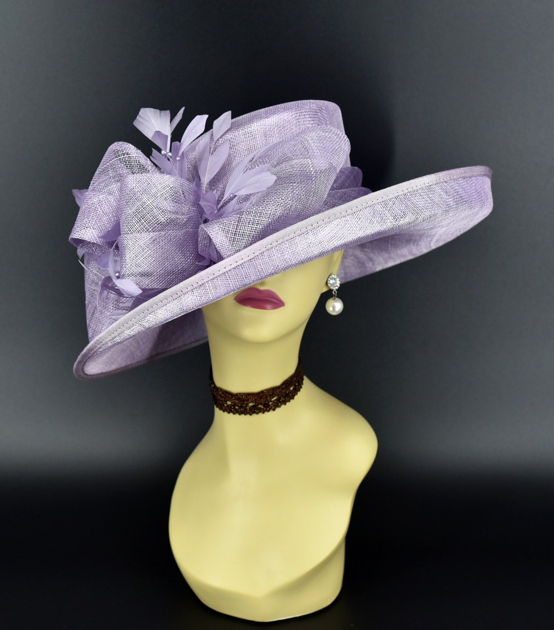 M4002 ( Lilac Hat) Kentucky Derby Hat, Church Hat, Wedding Hat, Easter ...