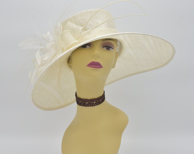 Ivory Easter Hat, Church Hat, Tea Party Hat, Ivory Hat, Formal Hat ...