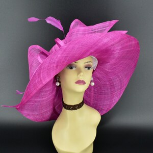 M22019 Fuchsia Hat Kentucky Derby Hat Church Hat Wedding Hat Tea Party ...
