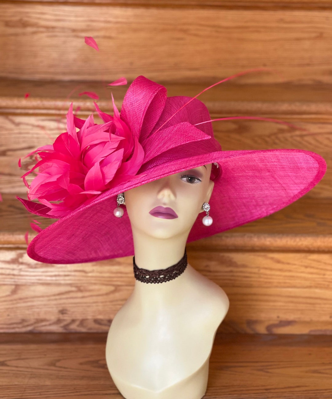 M936( Hot Pink Hat )high Quality Kentucky Derby Hat Wedding Easter Hat ...