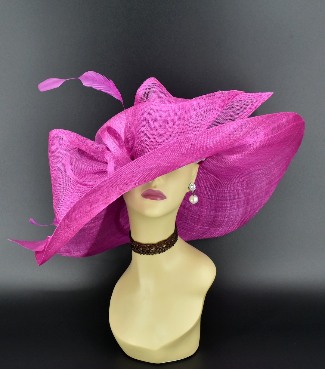M22019 Fuchsia Hat Kentucky Derby Hat Church Hat Wedding Hat Tea Party ...