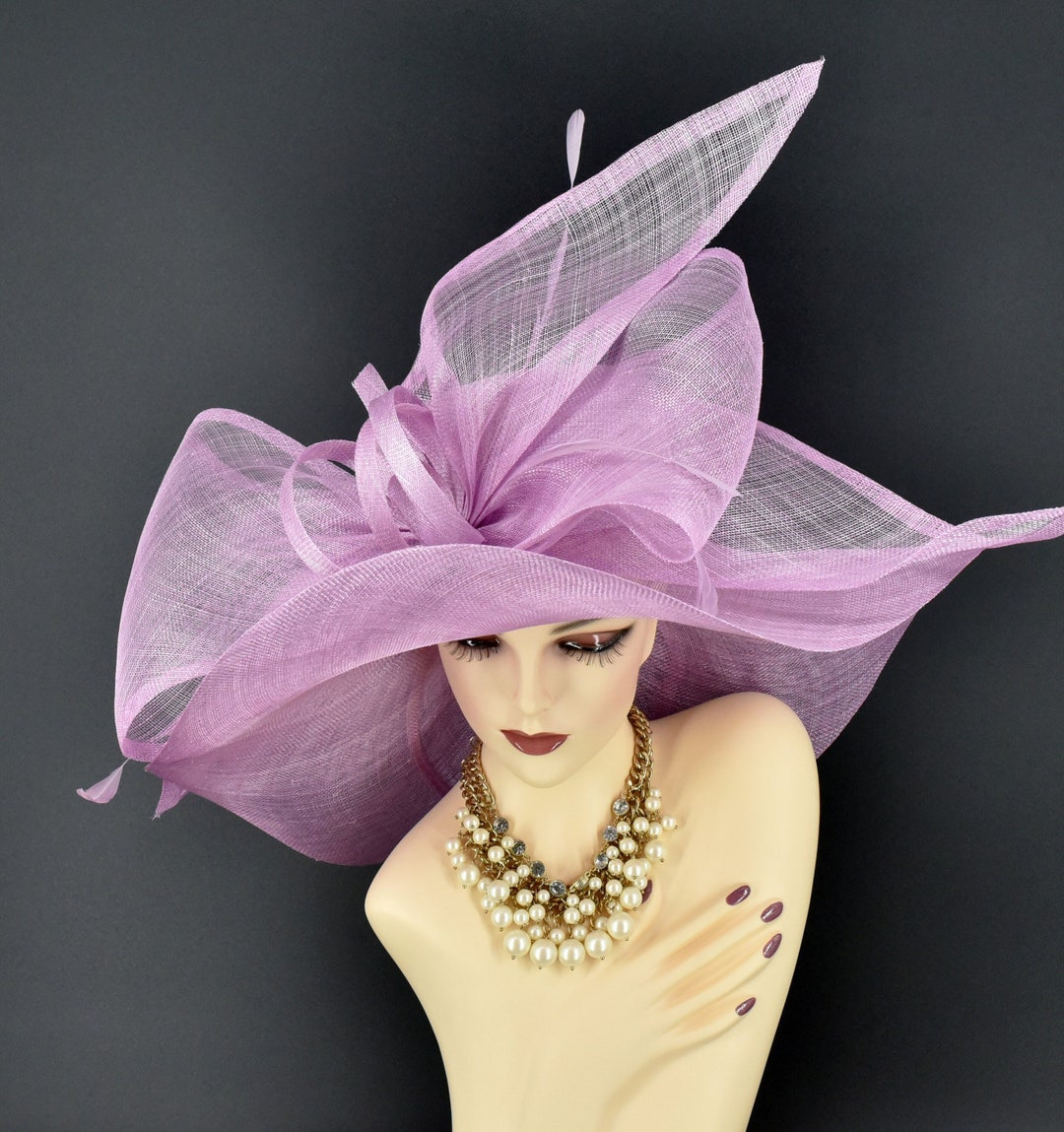 M23157 ( Lilac ) Kentucky Derby Hat, Church Hat, Wedding Hat, Tea Party ...