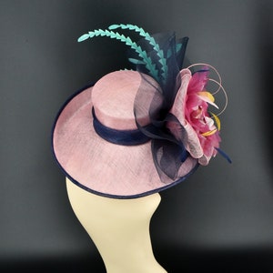 M22020F( Navy Blue/pink/burgundy/aqua/yellow) Kentucky Derby Hat ...