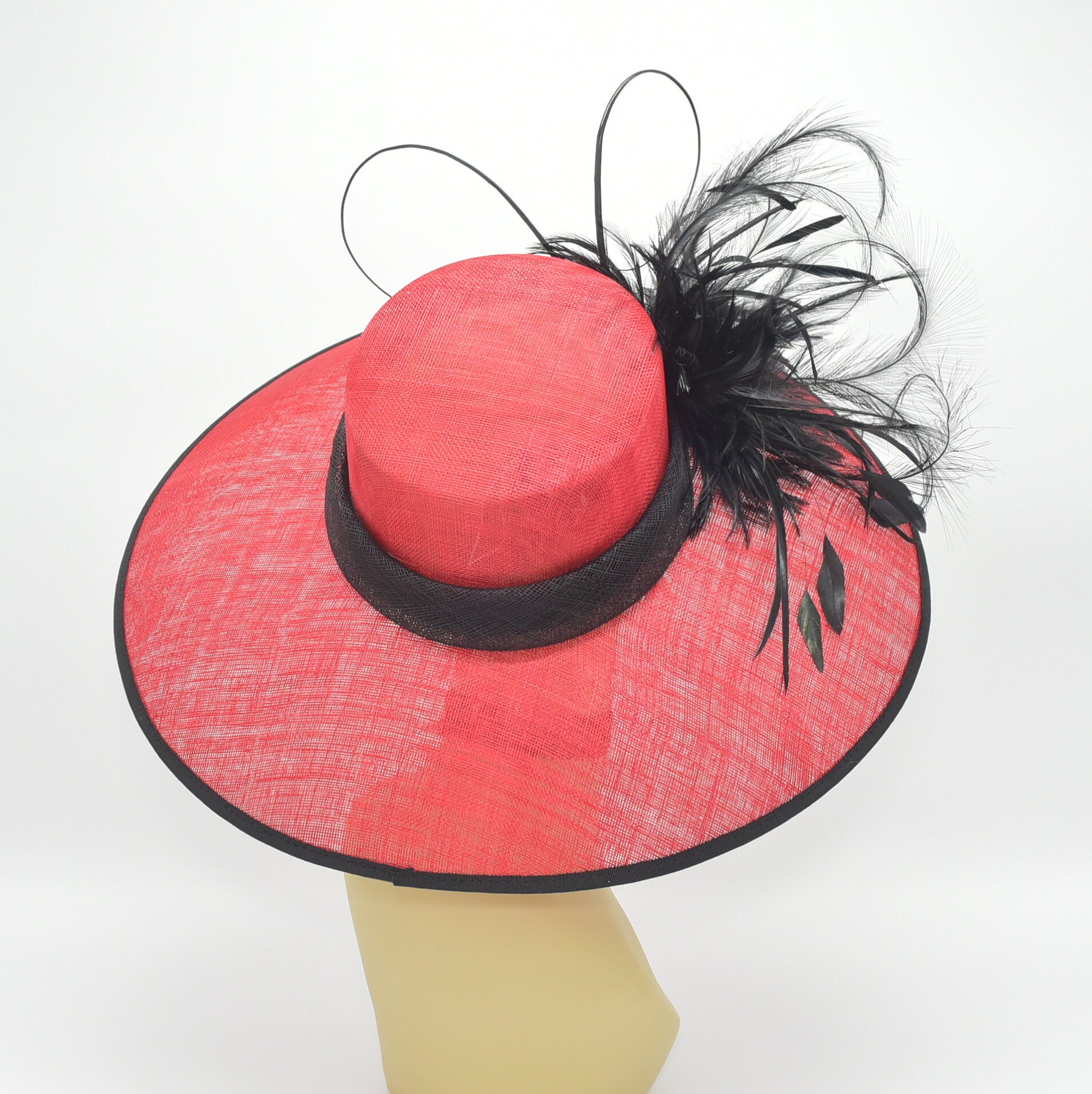 M834black/red High Quality Kentucky Derby Hat Church - Etsy